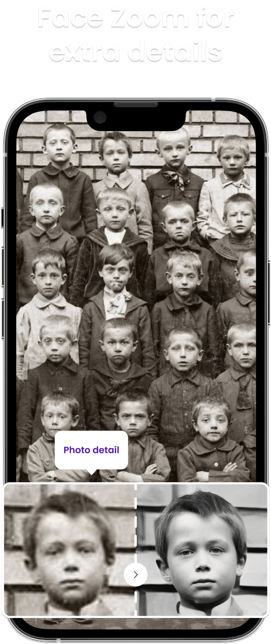 Photo Zoom to create HD Portraits form any group photos