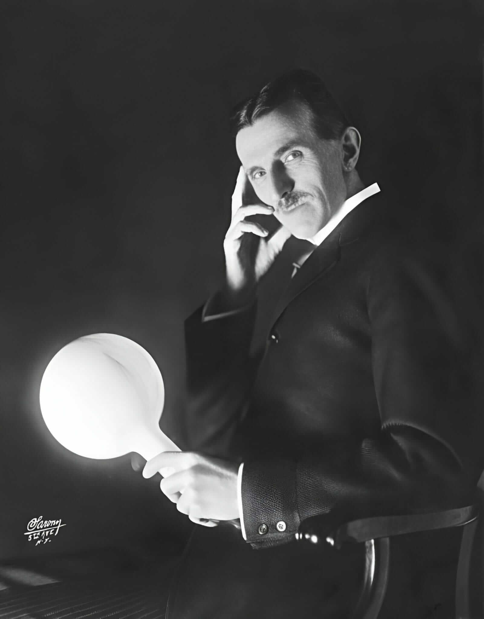 20 Amazing and Rare Photos of Nikola Tesla - Face26 - AI Photo Enhancer